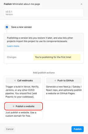 No-code quickstart | Learn Plasmic