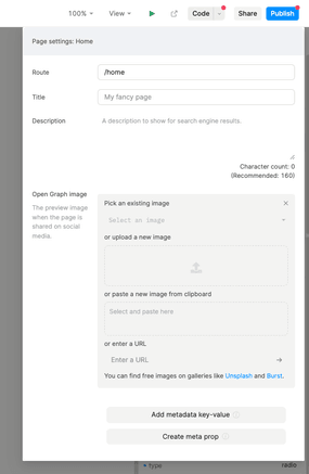 Adding HTML head and other page metadata | Learn Plasmic